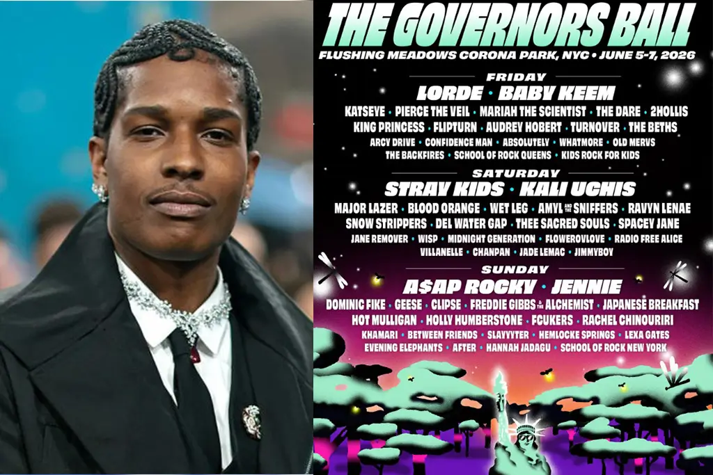 A$AP Rocky to Headline Governors Ball Music Festival 2026